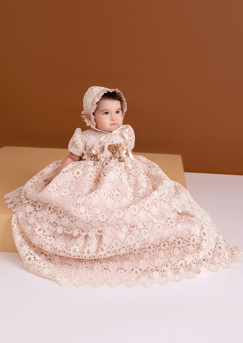 Ropones Para Niña | Vestidos para bautizo | Ropones de Niña – Burbvus